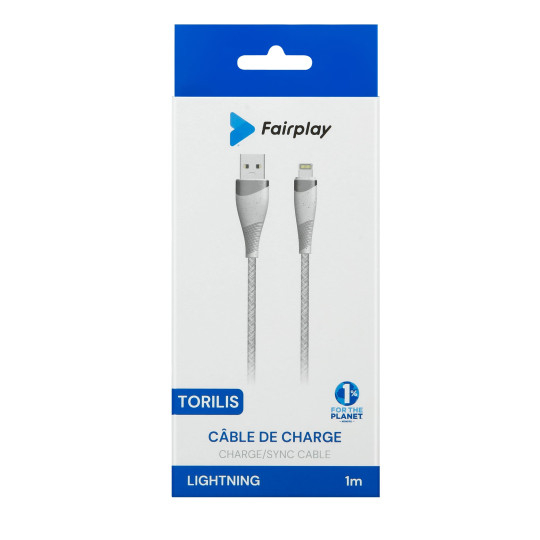 Cable USB Lightning Ultra-Renforcé blanc pour iPhone