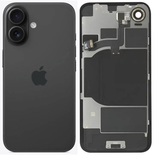Complete pre-mounted rear window for iPhone 16e - Free tools