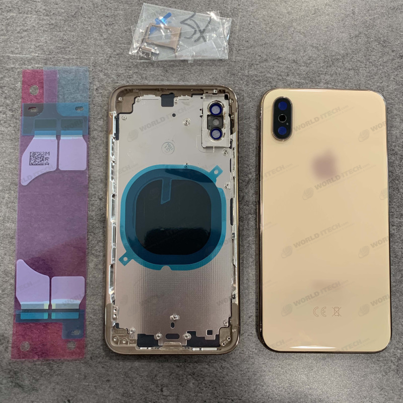 Chassis avec vitre arrière OR iPhone XS Max - KIT OUTILS OFFERTS