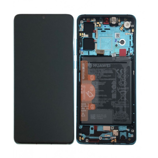 Ecran + chassis Aurora Bleu + batterie Huawei P30 OFFICIEL - Outils Offerts